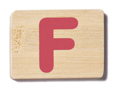 Personalised Bamboo Train Letter F