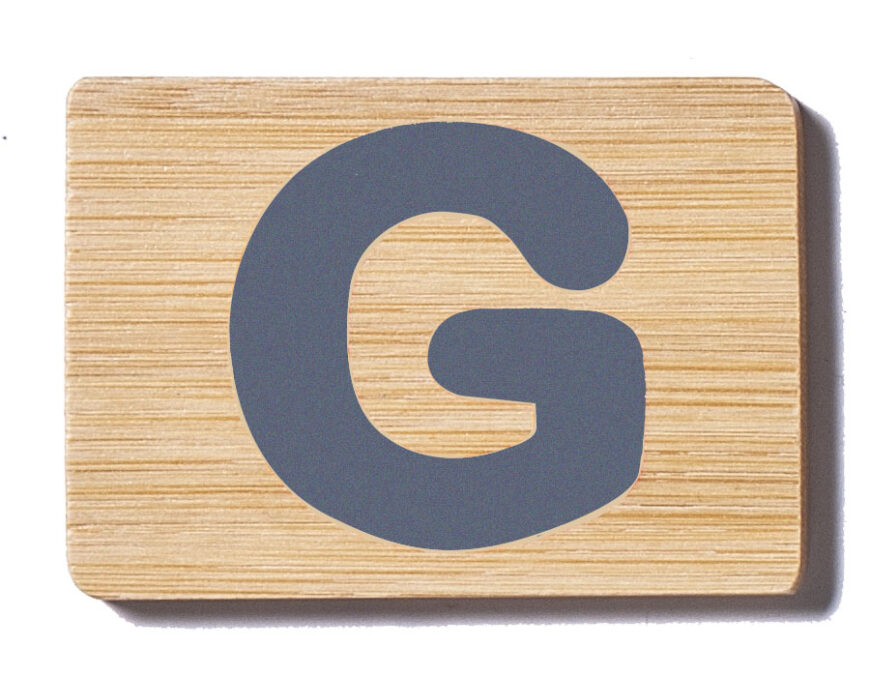 Personalised Bamboo Train Letter G