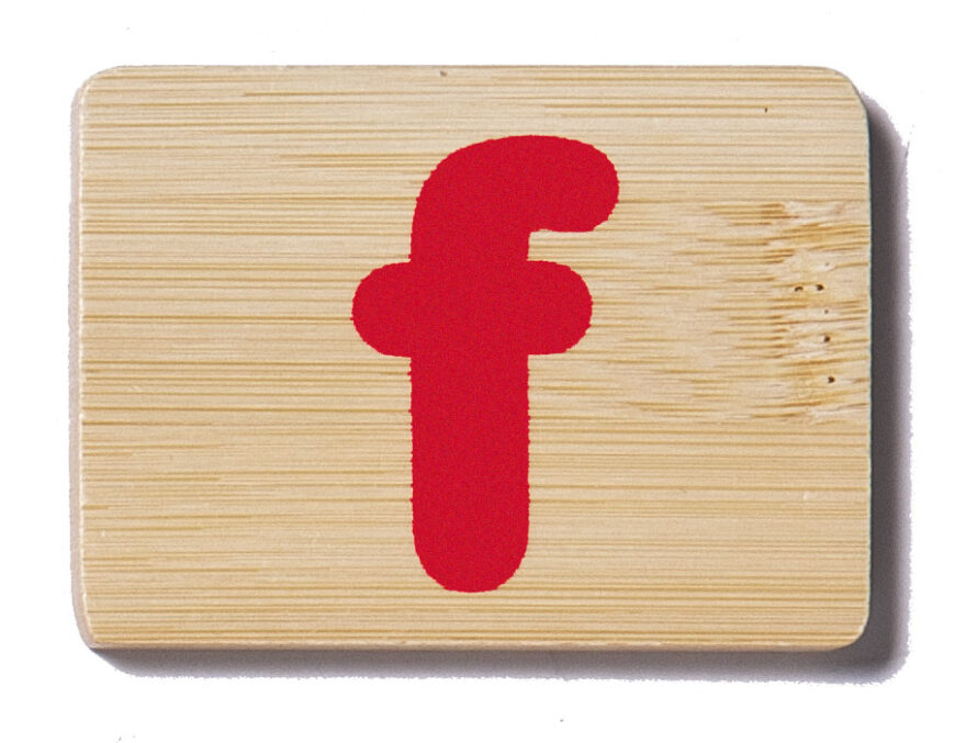 Personalised Bamboo Train Letter F