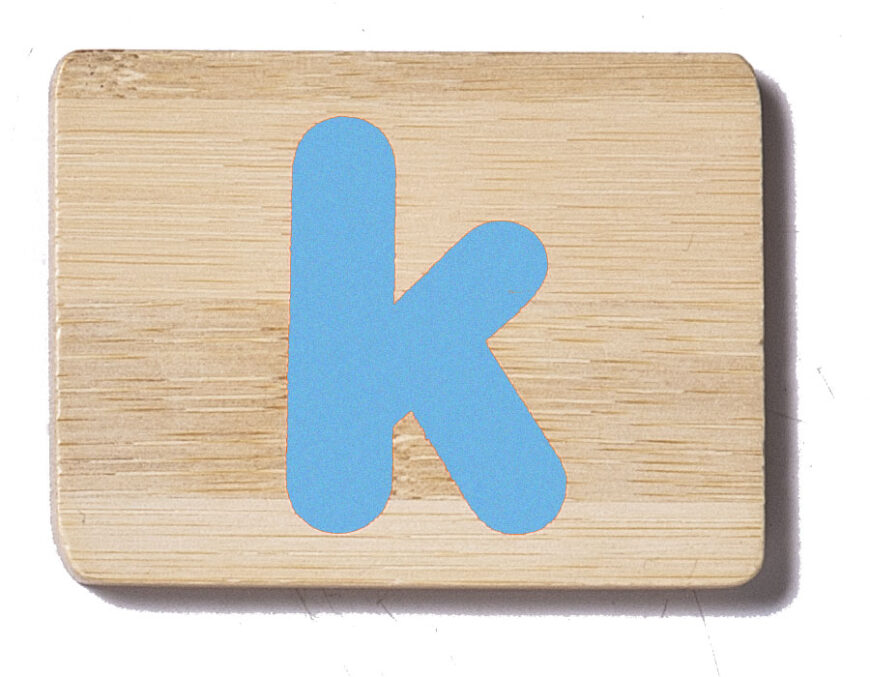 Personalised Bamboo Train Letter K