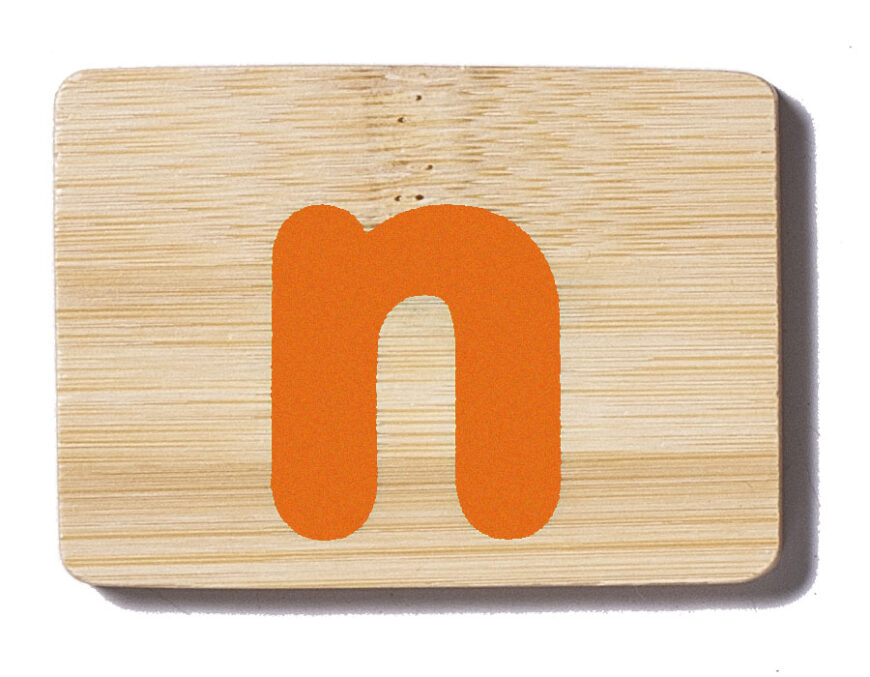 Personalised Bamboo Train Letter N