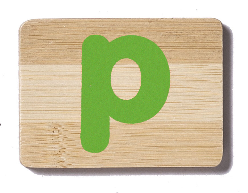 Personalised Bamboo Train Letter P