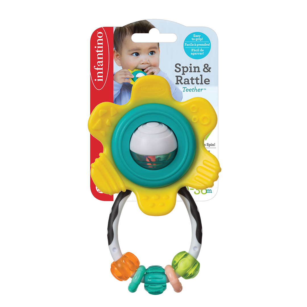 Spin & Rattle Teether – YELLOW